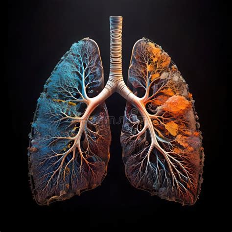 Detailed Visualization Of Human Lungs Showcasing Respiratory System And