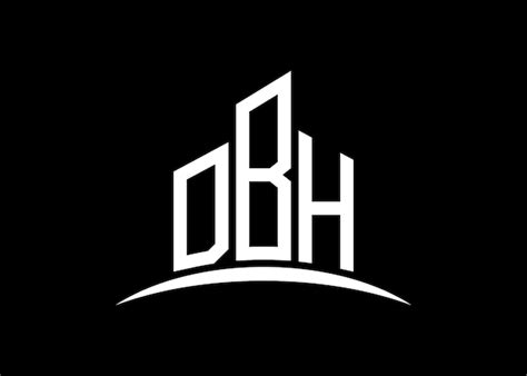 Premium Vector Letter Dbh Building Vector Monogram Logo Design Template Building Shape Dbh Logo