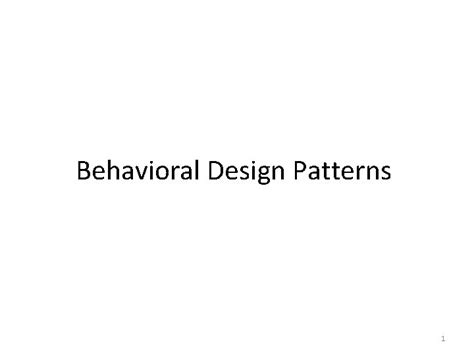 Behavioral Design Patterns Template Design Pattern Have