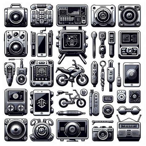 Premium Vector Various Electronic Tools Isolated Vector Icon Set