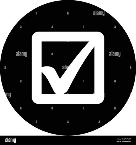 Check Box Icon Rounded Button Style Vector EPS Stock Vector Image