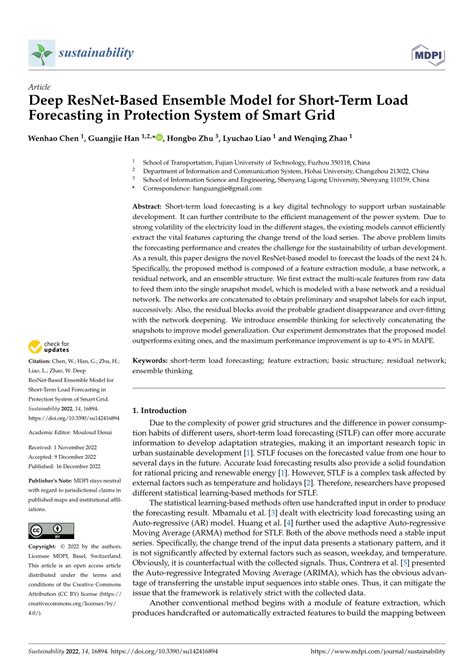 Pdf Deep Resnet Based Ensemble Model For Short Term Load Forecasting