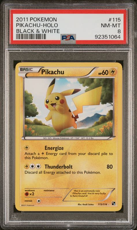 Psa 8 Pikachu Secret Rare Textured Holo Graded Card Phurion