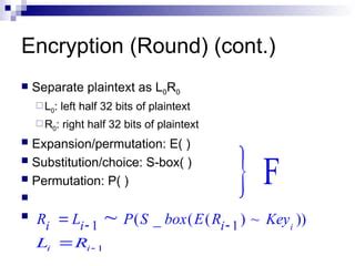 DATA ENCRYPTION STANDARD ALGORITHM PPT PPT