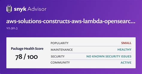 Aws Solutions Constructsaws Lambda Opensearch Python Package Snyk