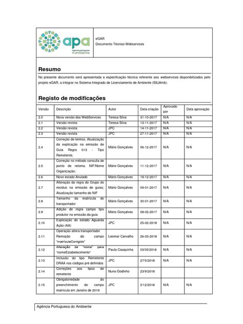 Especificação Técnica Webservices Egar Pdf Serviço De Internet Informática