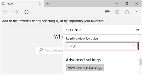 Change Reading View Font Size In Microsoft Edge