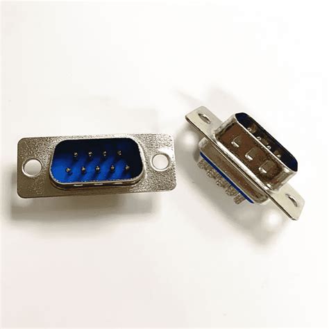 10pcs rs232 connector adapter db9 male and female 9pin copper rs232 com socket serial port
