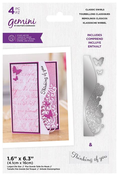 Gemini Border Stamp And Dies Classic Swirls