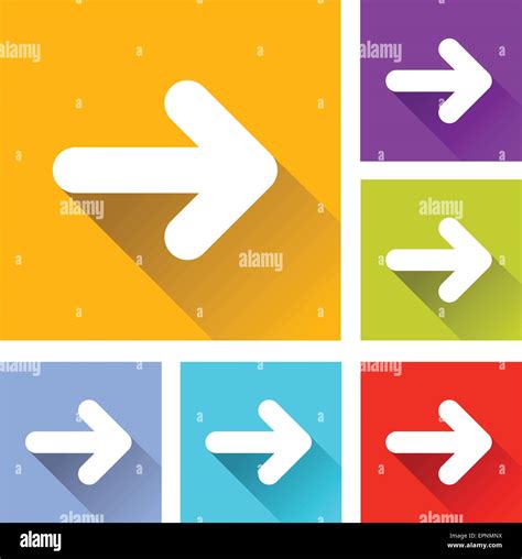 Illustration Of Flat Design Set Icons For Arrow Stock Vector Image Art Alamy