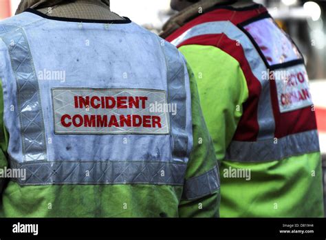 Incident Commander In The Fire Service Stock Photo Alamy