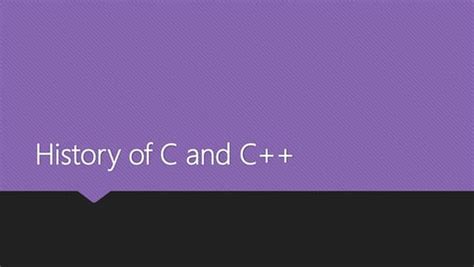 C History Session 00 History