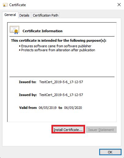 Installing A Test Certificate Directly From An Msix Package
