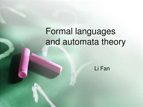 PPT Formal Languages And Automata Theory PowerPoint Presentation Free Download ID