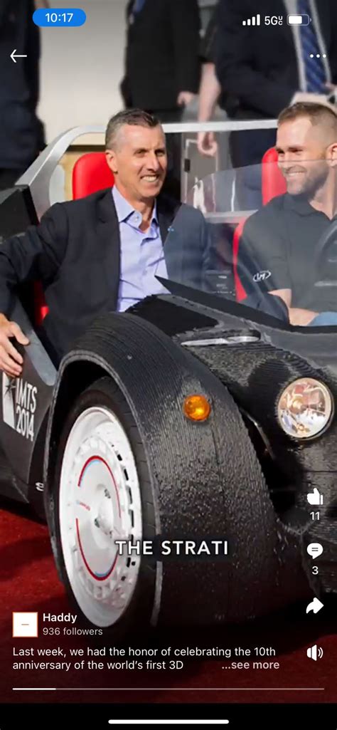 Love That The Pic My Wife Danielle Matich Took Of The Strati 3d Printed Car A Decade Ago Is