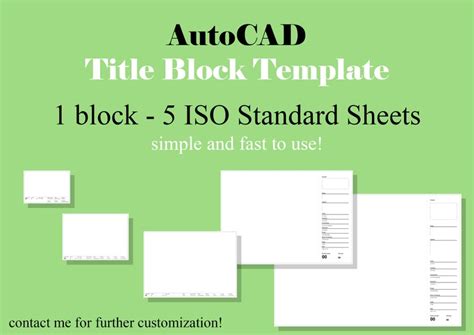Autocad Title Block Template Block Iso Standard Sheets Architecture Projects Template