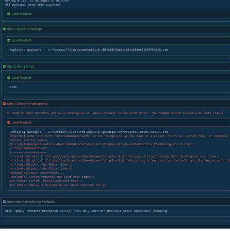 Failed Deployment Steps With An Associated Package Do Not Get Added To The Deployment Journal