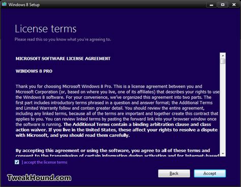 Install Windows 8 Upgrade Tweakhound
