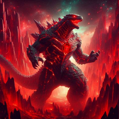 Red Lantern Godzilla By Strombo1inator On Deviantart