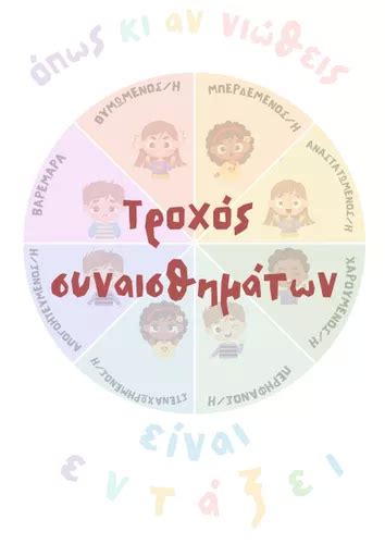 Τροχός συναισθημάτων Εκπαιδευτικό υλικό για το μάθημα