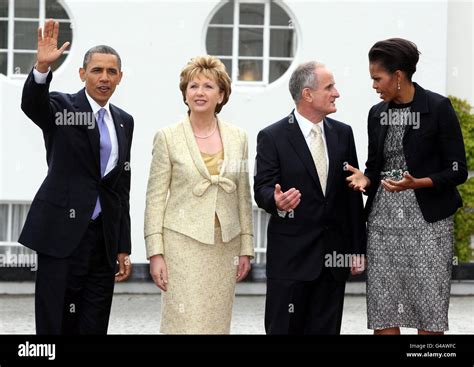 Left Right Us President Barack Obama Irish President Mary Mcaleese
