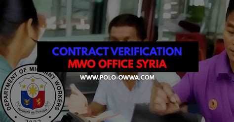 Individual Contract Verification In Mwo Syria Polo Owwa