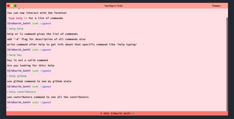 Req Add Help CmdName Command Issue 162 TechSpiritSS Terminal Portfolio GitHub