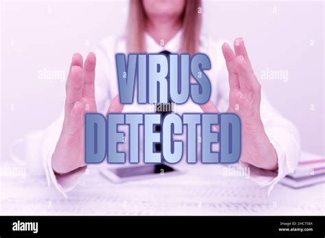 Conceptual Display Virus Detected Conceptual Photo A Computer Program