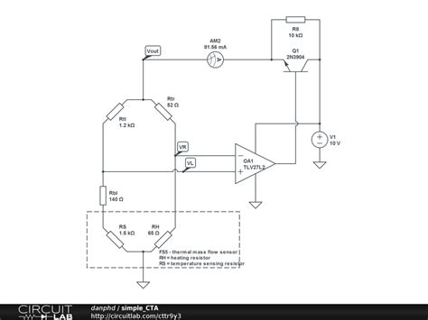 Op Amp Simulating A Constant Temperature Anemometer Electrical