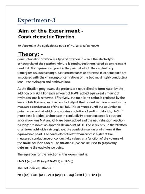 255562747 Conductometric Titration Pdf