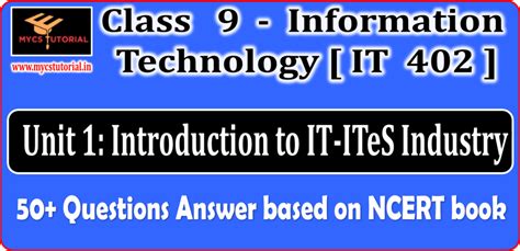 Class 9 Information Technology It Code 402 Mcqs Question Answer Notes