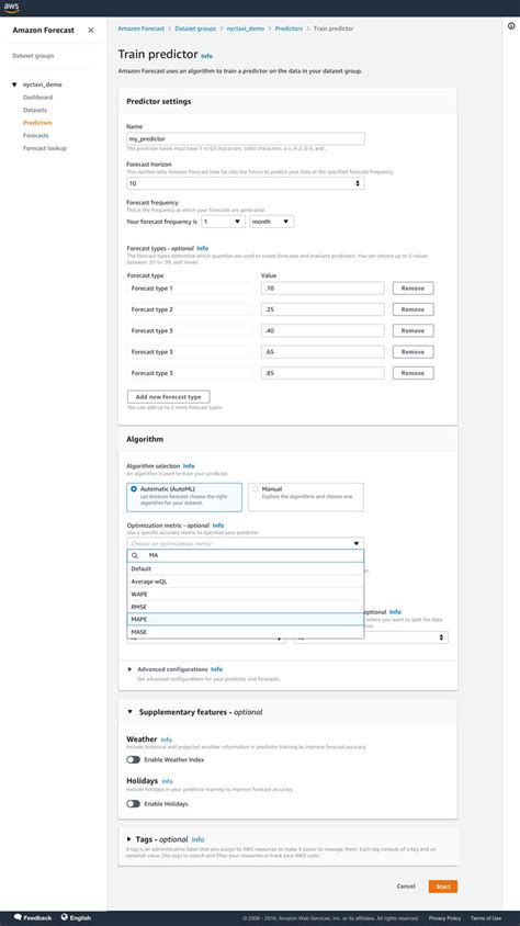 measuring forecast model accuracy to optimize your business objectives with amazon forecast