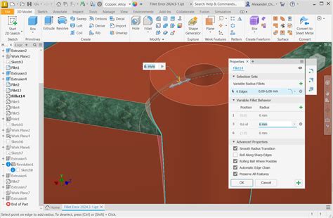 Solved Unable To Fillet Edge In Inventor 2024 3 Autodesk Community
