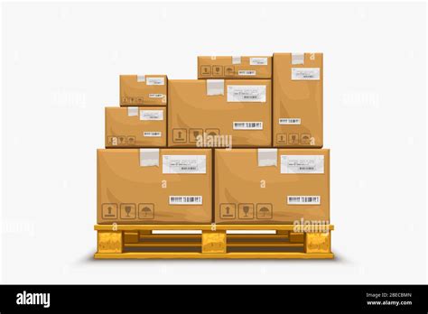 Box On Pallet Stock Vector Images Alamy