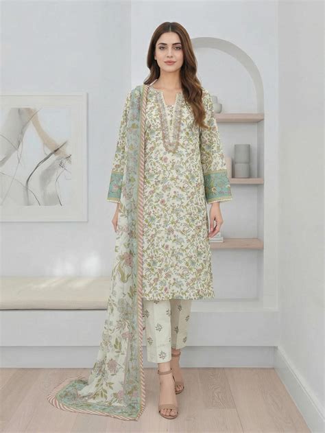 3 Piece Lawn Suit Embroidered Pret Limelightpk