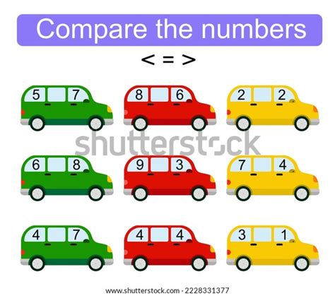 748 compare numbers greater less stock vectors and vector art