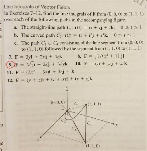 Solved Line Integrals Of Vector Fields In Exercises Chegg