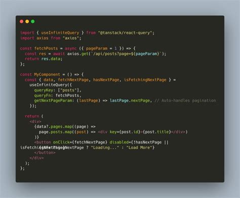react reactquery frontenddevelopment webdev infinitescroll