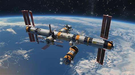 La Station Spatiale Internationale Est Une Station Spatiale Modulaire En Orbite Terrestre Basse