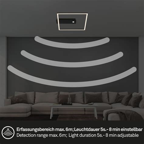 Nici Led Sensor Ceiling Light Square Black Uk