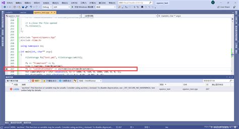【opencv】错误 c4996 ‘asctime‘ this function or variable may be unsafe
