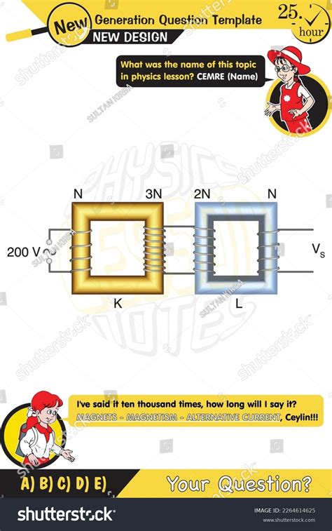 Physics Transformer Stepup Stepdown Transformers Principle Stock Vector