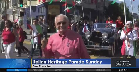 Parade President Bill Mastrangelo On This Weekends San Francisco Italian Heritage Parade Cbs