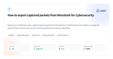 How To Export Captured Packets From Wireshark For Cybersecurity Labex
