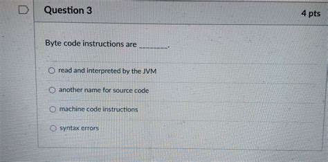 Solved Question 34 ﻿ptsbyte Code Instructions Areread And