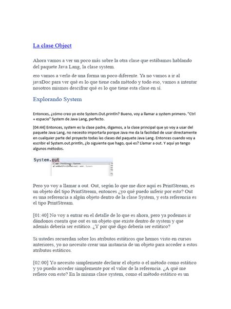 La Clase Object Pdf Herencia Programación Orientada A Objetos