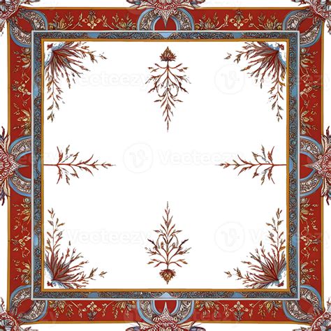 Square Pattern With Floral Designs 53571522 Png
