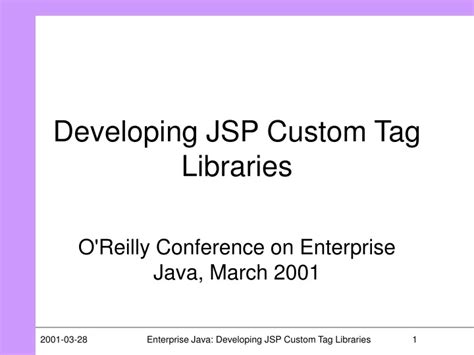 ppt developing jsp custom tag libraries powerpoint presentation free