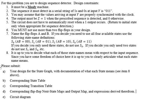 solved for this problem you are to design sequence detector