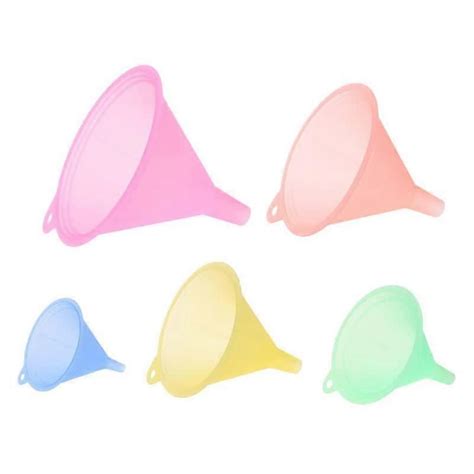 5 Color Funnel 5 Sizes Kitchen Plastic Funnel Candy Color Funnel Used For Kitchen Quick